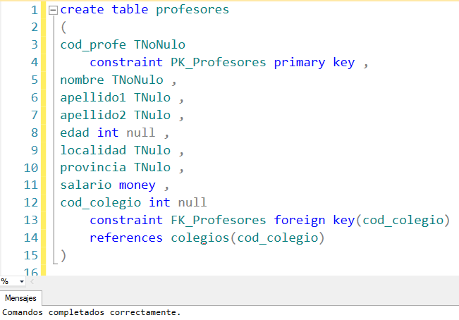 Ingeniería Systems: Estructuras de las tablas en SQL Server - 1 de 2