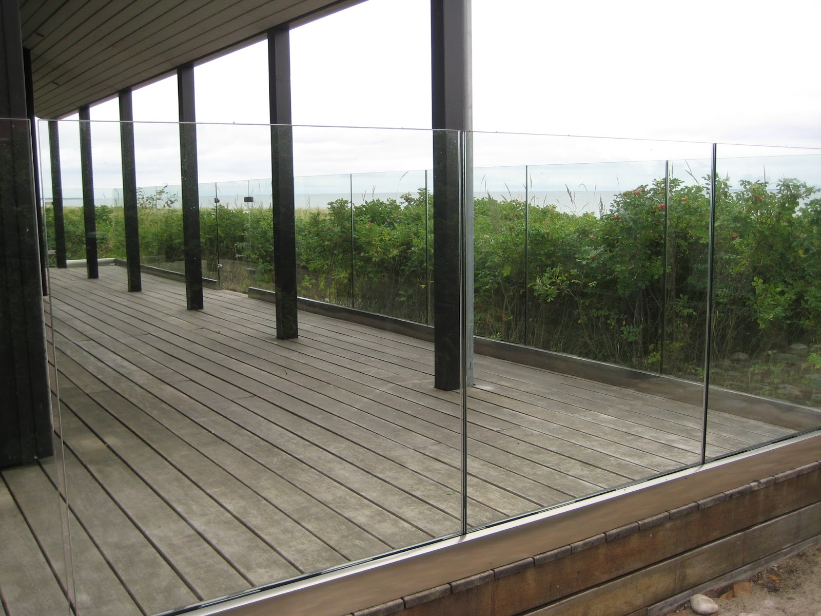 Altan glas, glasinddækning: Glasværn Crystalline type B - terrasse glas