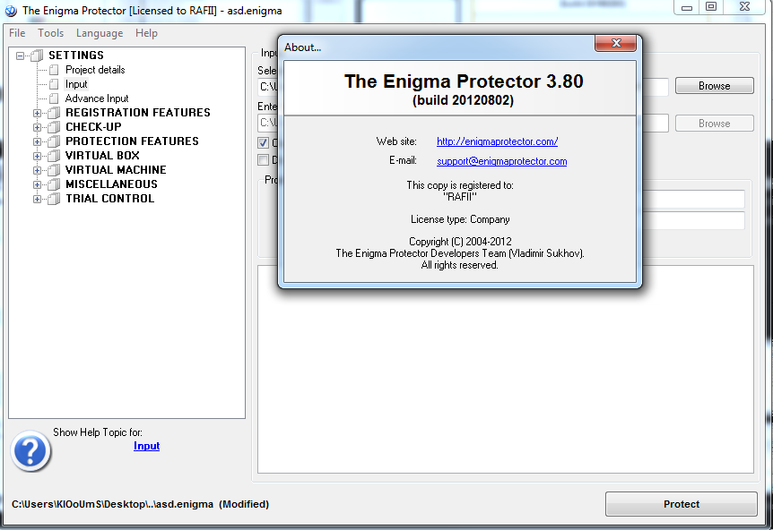 The Enigma Protector v3.8 (3.80) Full Keygen