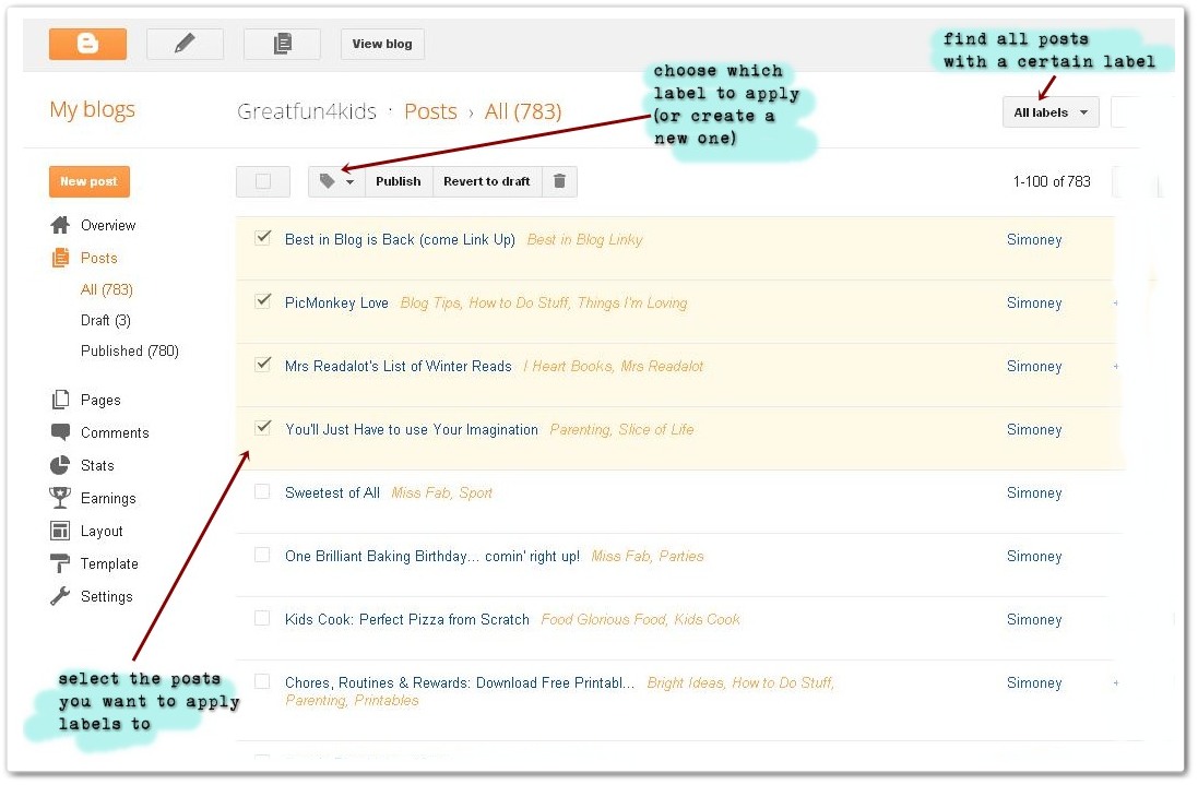 Great Fun etc: Blog Tips: Using "Labels" Properly