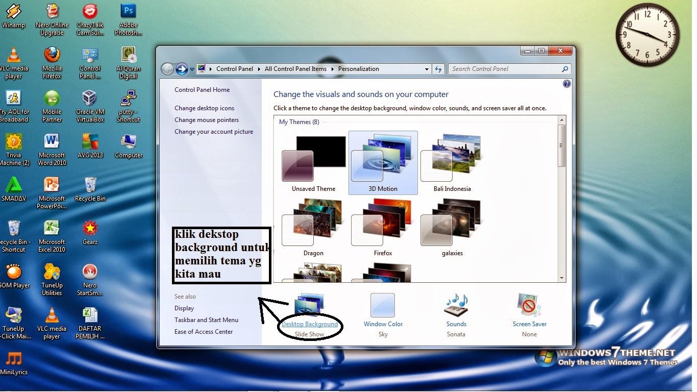 Teknik Komputer Jaringan Barabai: Cara mengganti foto wallpaper di desktop