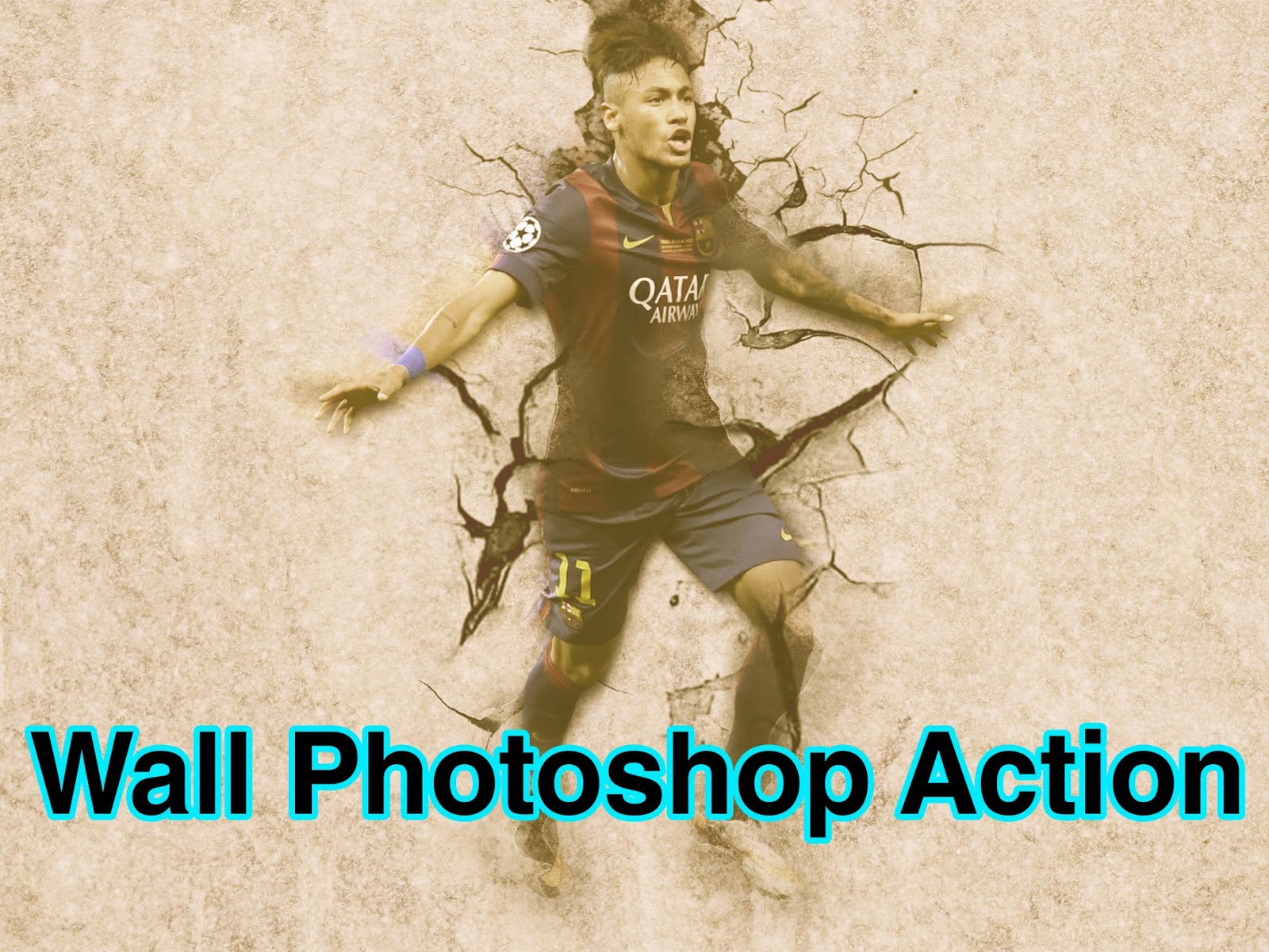 Wall Photoshop Action - Free Resource for Graphic Design