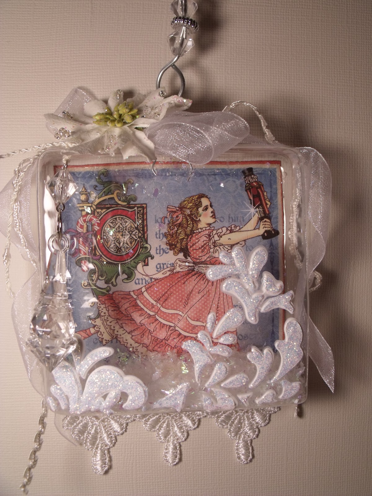 Moore Art From The Heart: Square Glass Ornament