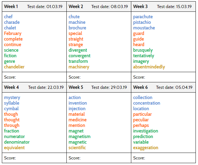 Mead Primary: Year 3 Spring 2 Spellings