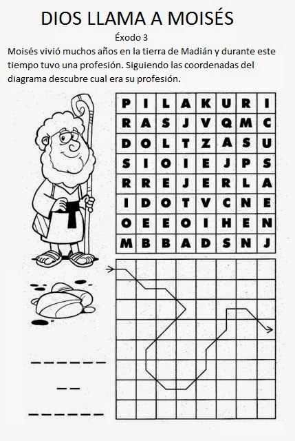 Educar con Jesús: Historia de Moisés (I) para colorear
