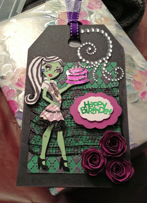 Croatian Crafter: Frankie Stein from Monster High Birthday Tag