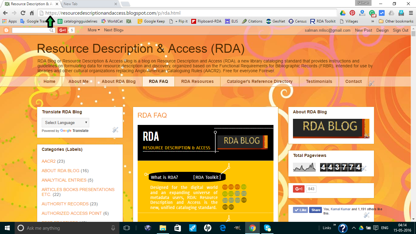 Resource Description and Access RDA Blog Revision