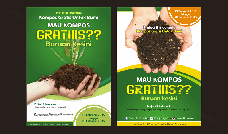 desain Brosur kompos gratis project B Indonesia - Jasa Desain Grafis Jogja