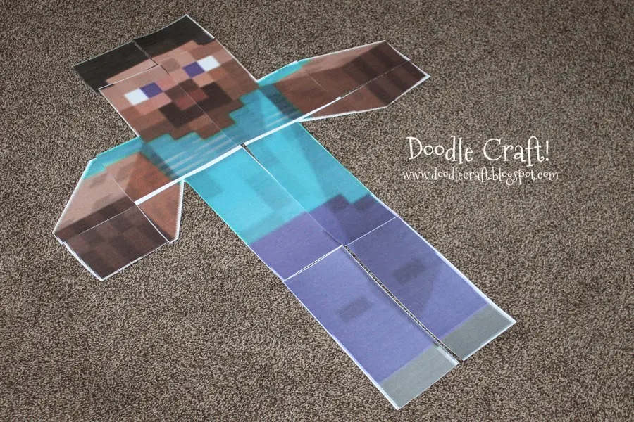 Minecraft Papercraft Steve Girl