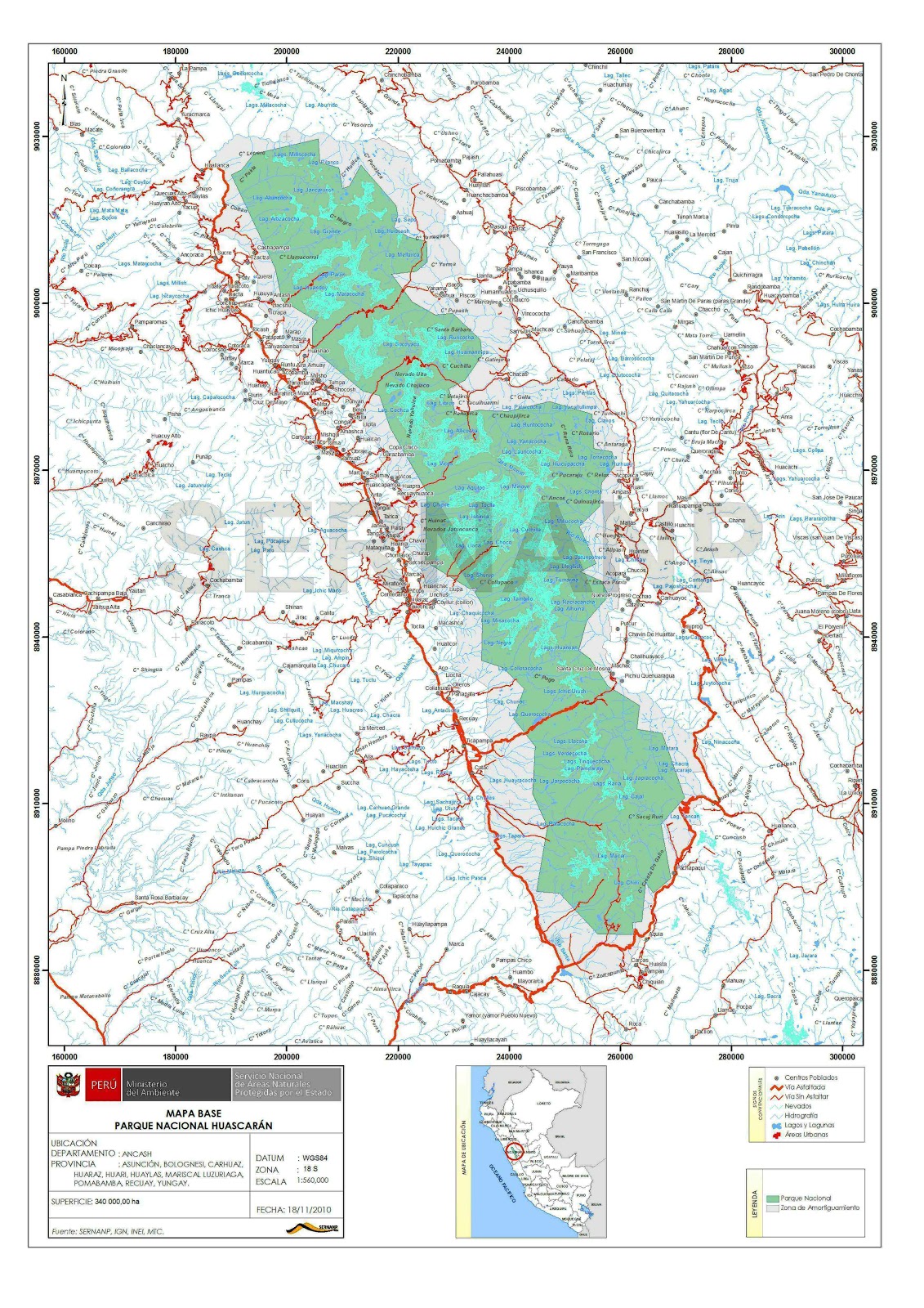 CARTOGRAFIA DIGITAL DE PERU 1/100000: PARQUE NACIONAL