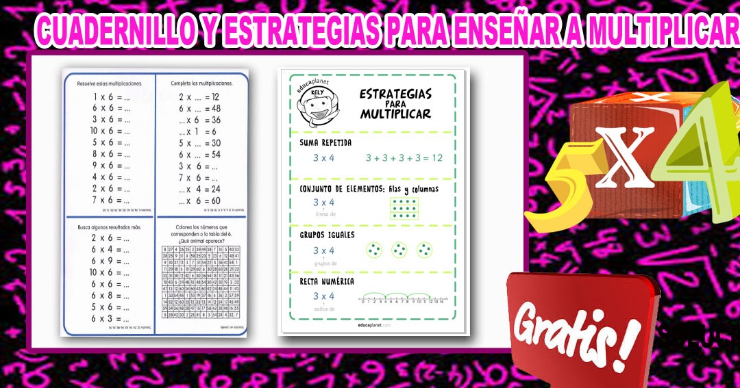 Cuadernillo y estrategias para enseñar tablas de multiplicar ...