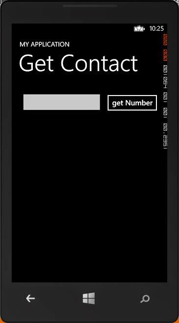 How to get phone number from their list of contacts in the windows phone