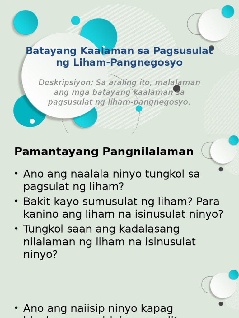 bahagi ng liham - philippin news collections