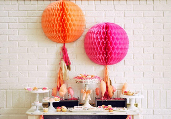 Pen + Paper Flowers: PARTY STYLING | Orange Sherbet + Pink + Gold ...