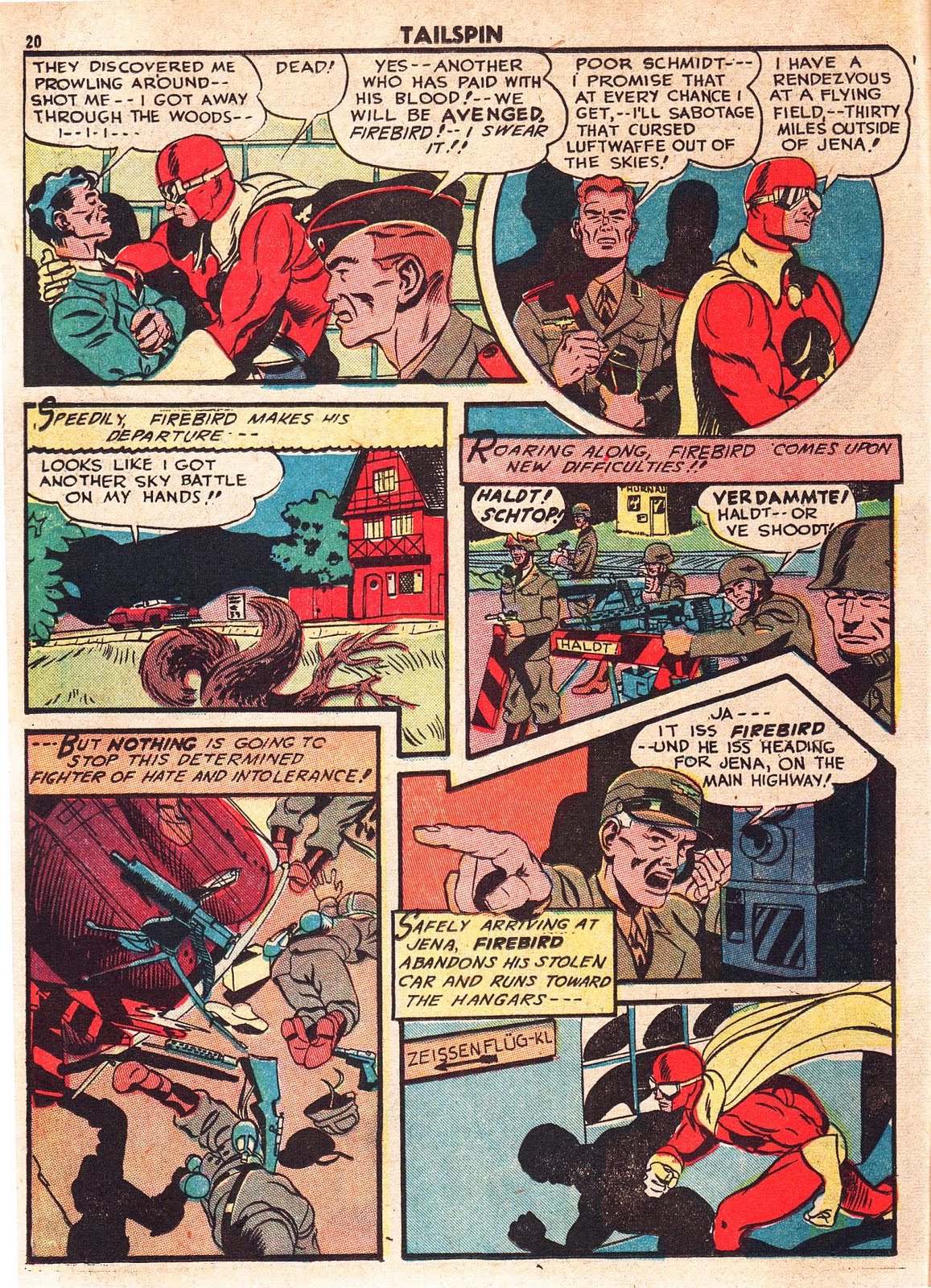 Four-Color Shadows: Firebird-Tailspin Comics-1944