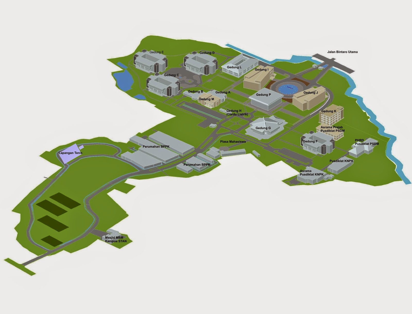 Denah/Peta Kampus STAN Bintaro