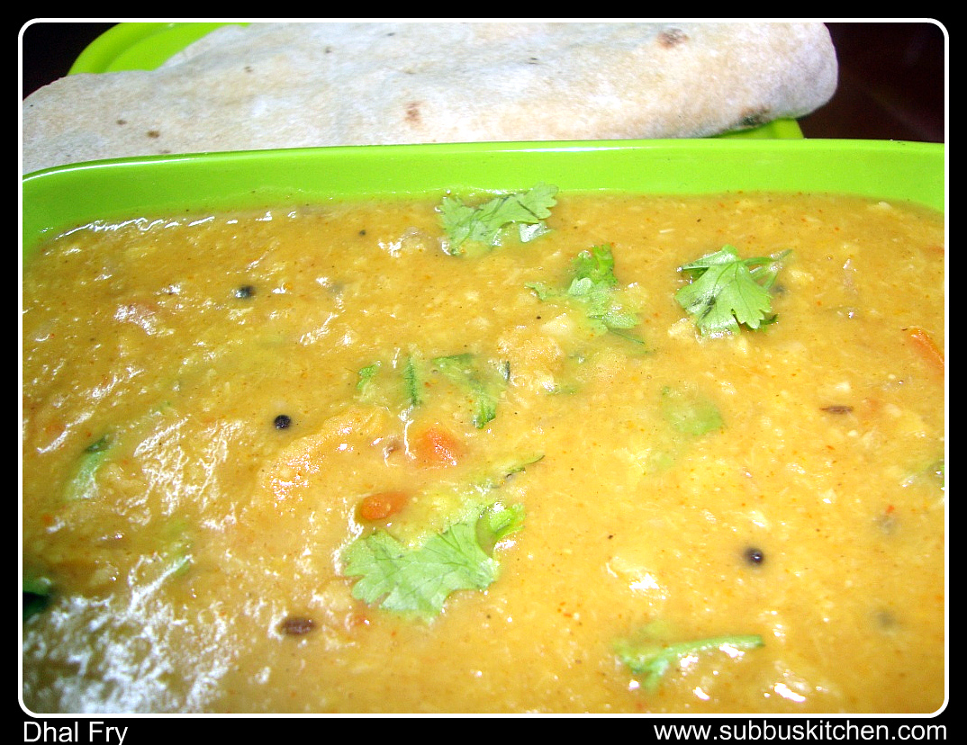 Dhal Fry - Subbus Kitchen