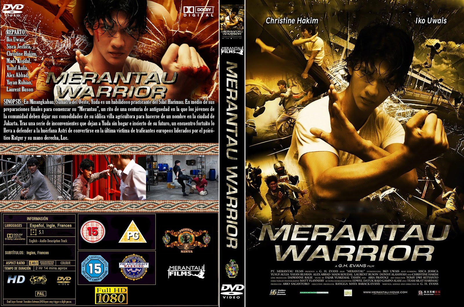 Caratulas y etiquetas: Merantau warriors