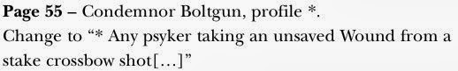 Especialista 40k: Hermanas de Batalla, Condemnor Boltgun