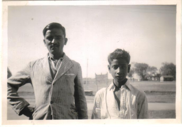 A Man and a Boy - Ambala Haryana 1947 - Old Indian Photos