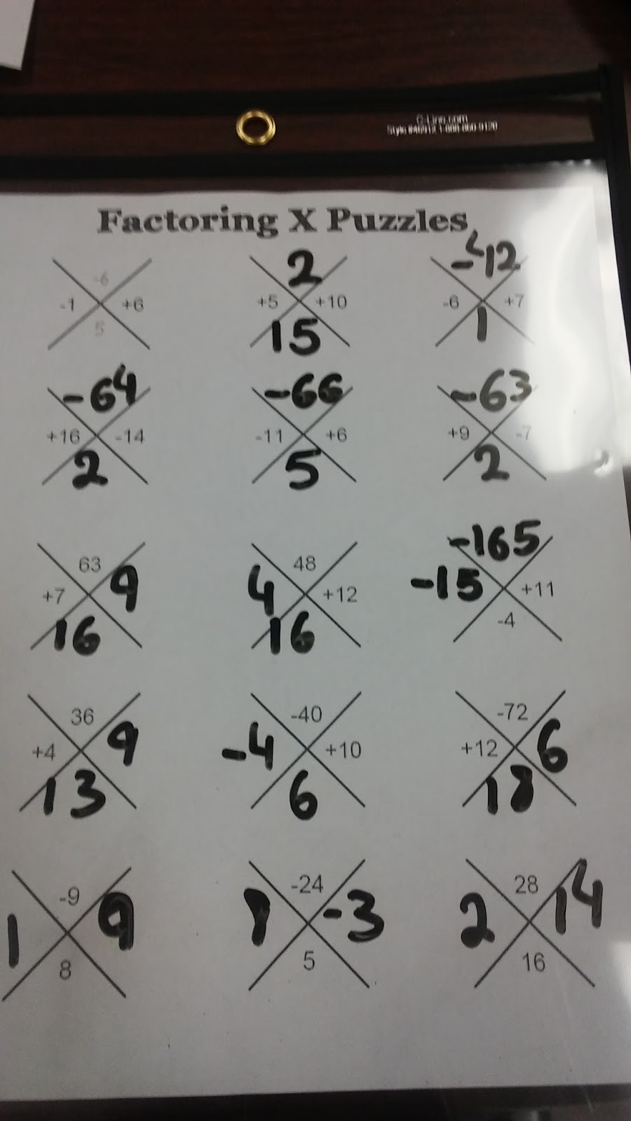 Radical~4~Math: Resources for Factoring Trinomials