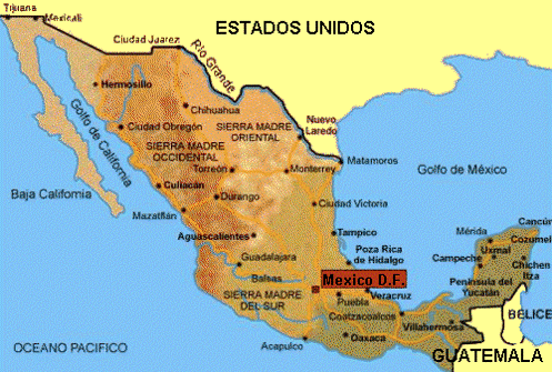 "historia de mexico": mapa de la epoca colonial