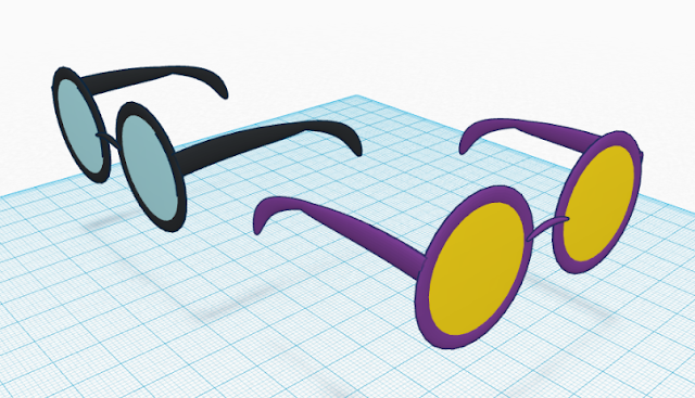 Grade8D Digital Design Class: Glasses 3D design on Tinkercad