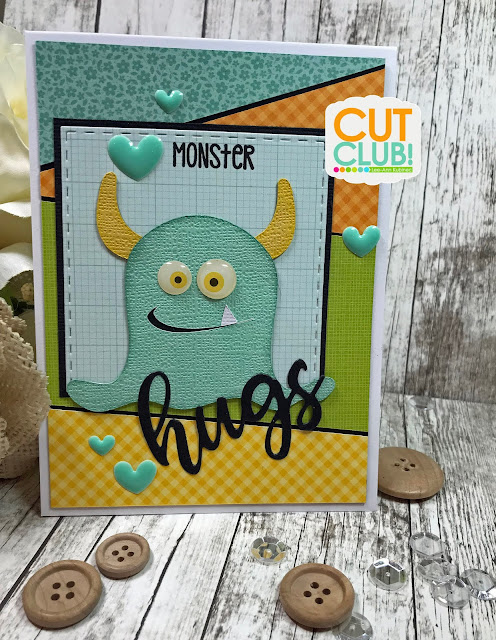 SVGCutClub: Monster Hugs!!...February Bundle-Card Sketch 106