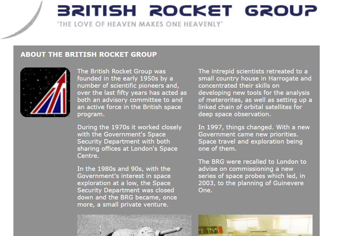 Welcome to the WHONIVERSE!: 尋找彩蛋(三): 英國火箭小組(British Rocket Group)