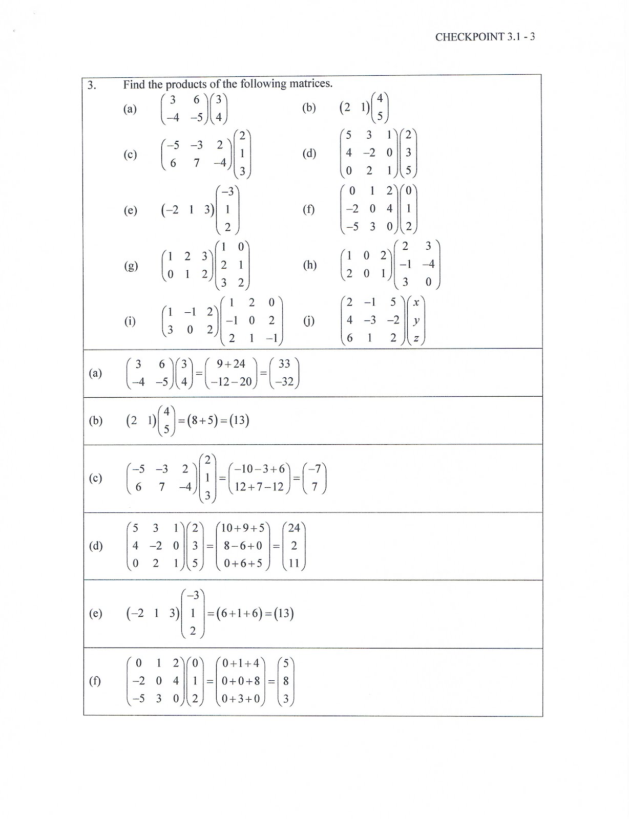 STPM MATHEMATICS T: MATRICES