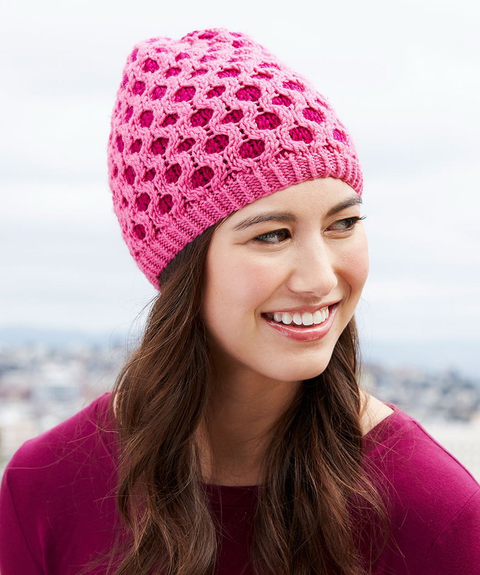 Irina: Honey-comb Hat.