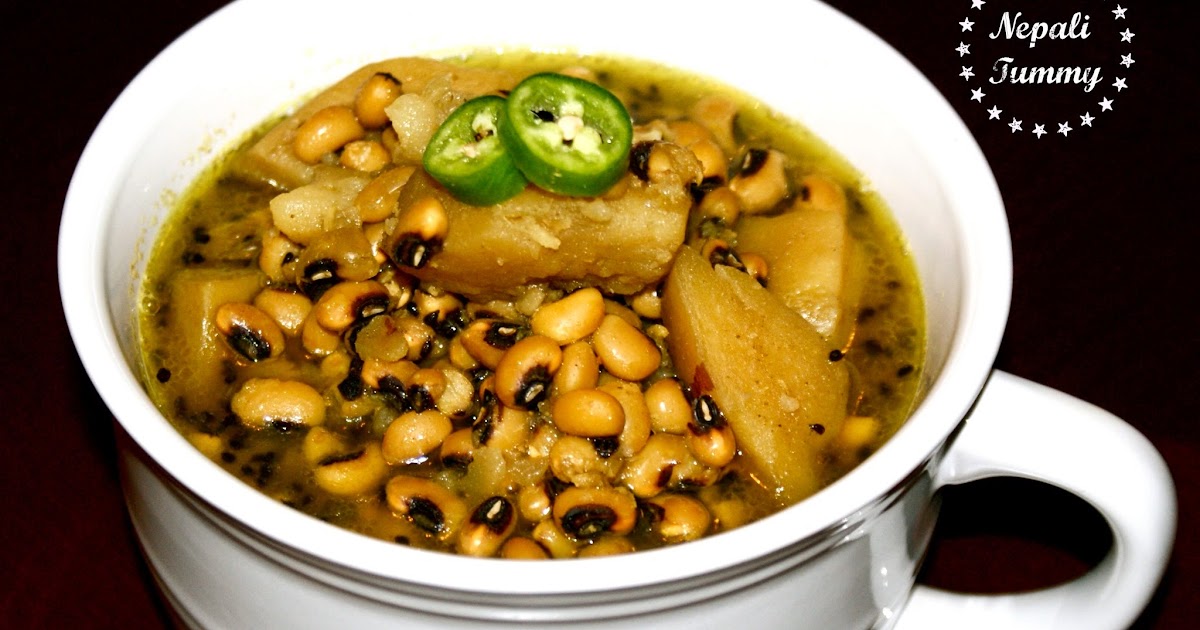 Nepali Tummy!!: Black Eyed Peas-Potato Soup: Super Healthy :)