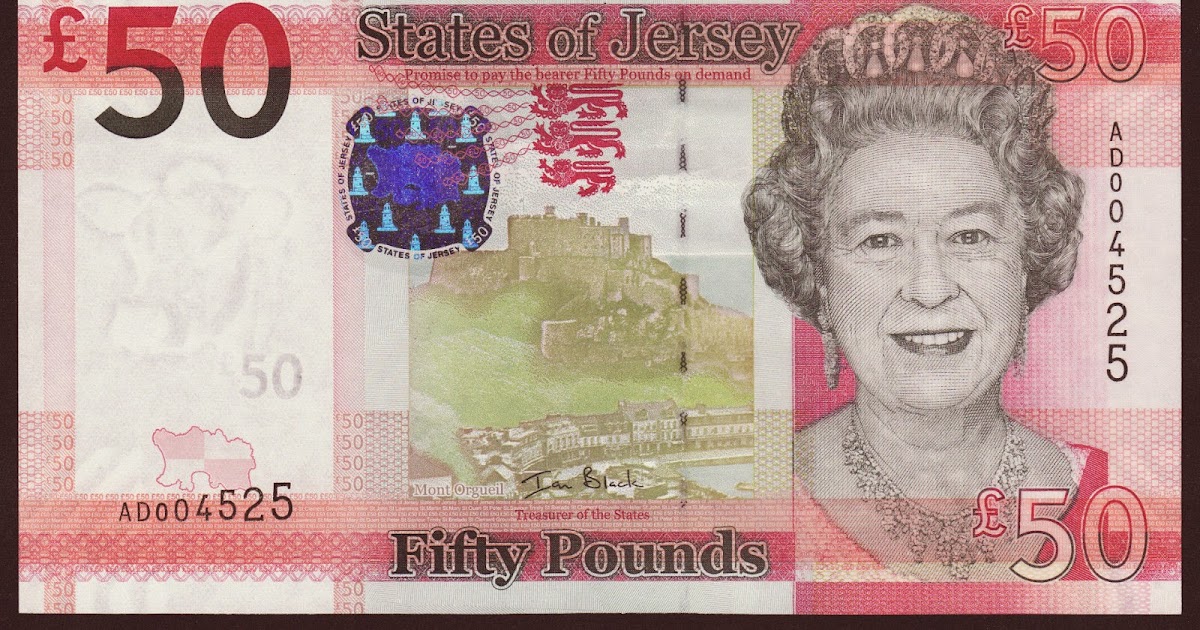 Jersey 50 Pounds banknote 2010 Queen Elizabeth II|World Banknotes ...