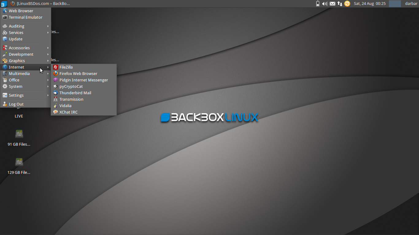 Darbar linux : BACKBOX linux 3.05 amd 64bit Review