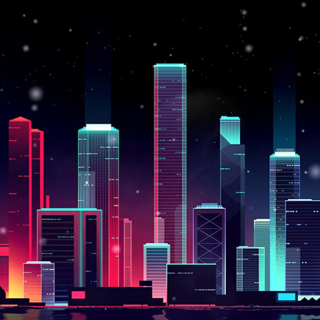 Neon Skyline Wallpaper Engine Free