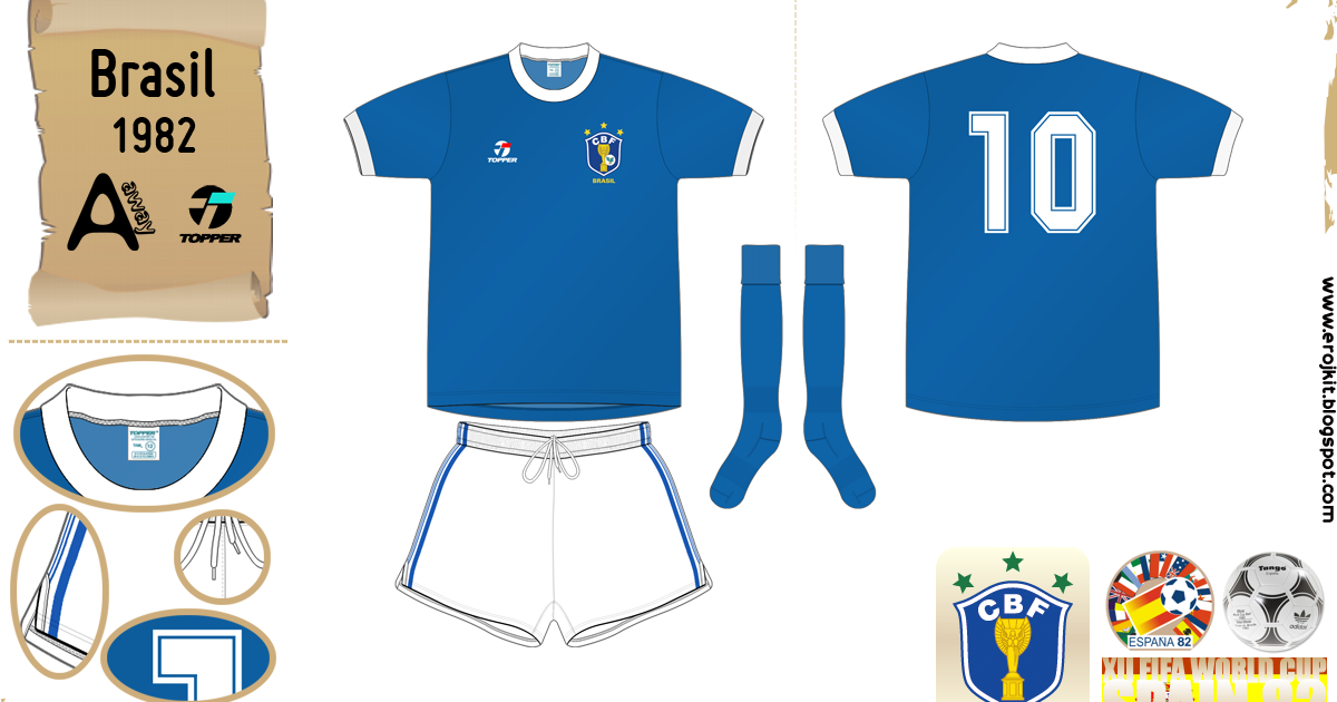 Kit Design, by eroj: 1982 Brasil (Home e Away)