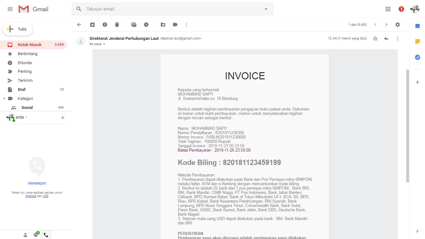 PELAYANAN BUKU PELAUT ONLINE : PENGGANTIAN BUKU PELAUT
