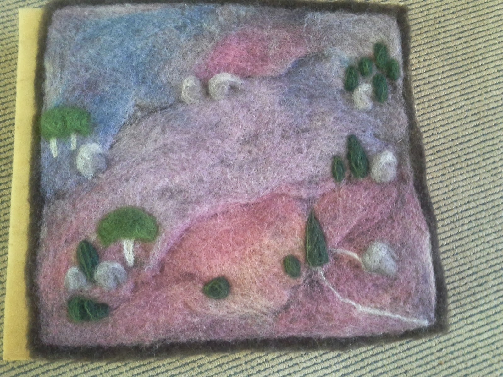 colorworx: Working on a felted landscape