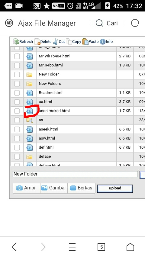 DEFACE POC AJAX FILE MANAGER