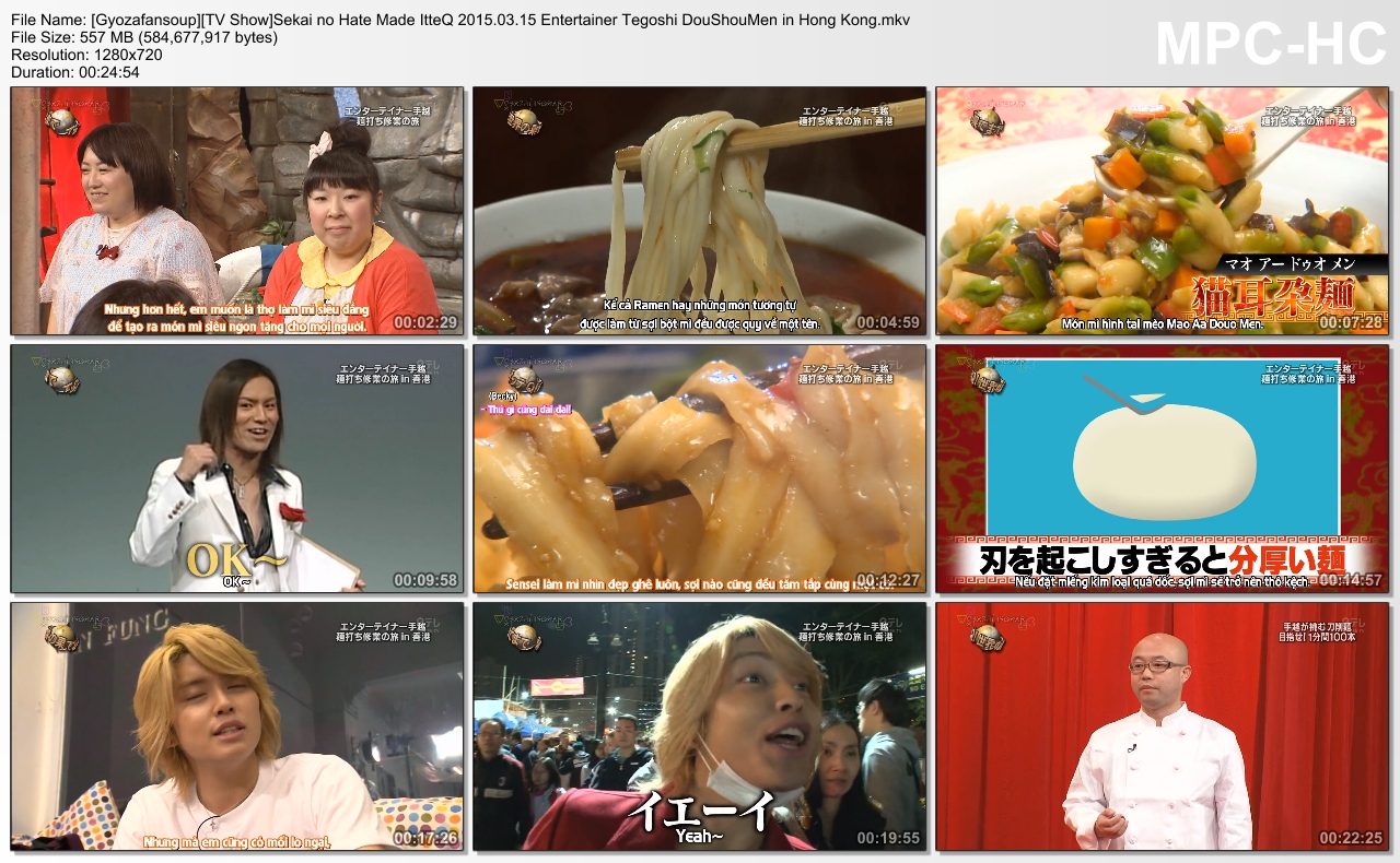 Thưởng thức Gyoza kèm J-pop: [Vietsub][TV Show]Sekai no Hate Made ItteQ ...