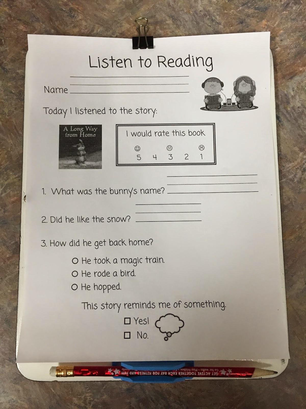 The First Grade Bloom: SLG: Listen to Reading