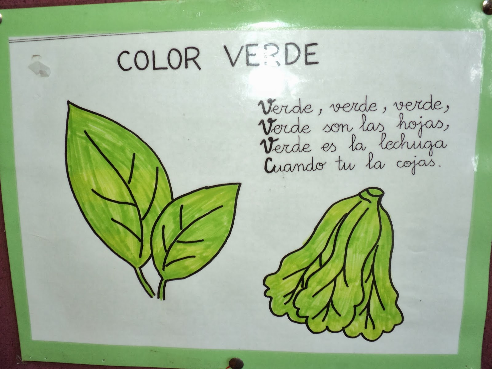 La clase de María José: EL COLOR VERDE...