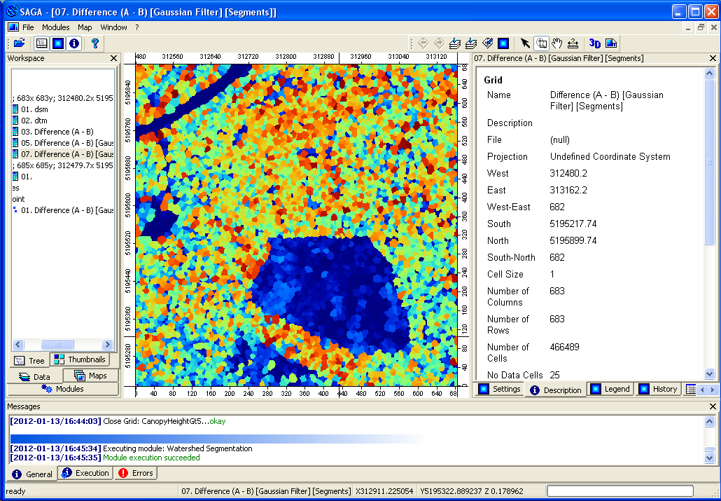 dominoc925: Simple method to count trees using Saga GIS