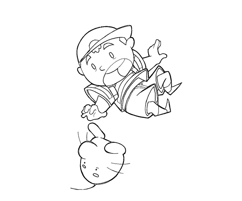 Coloring Pages Earthbound Lucas Template View Ness Sketch Coloring Page