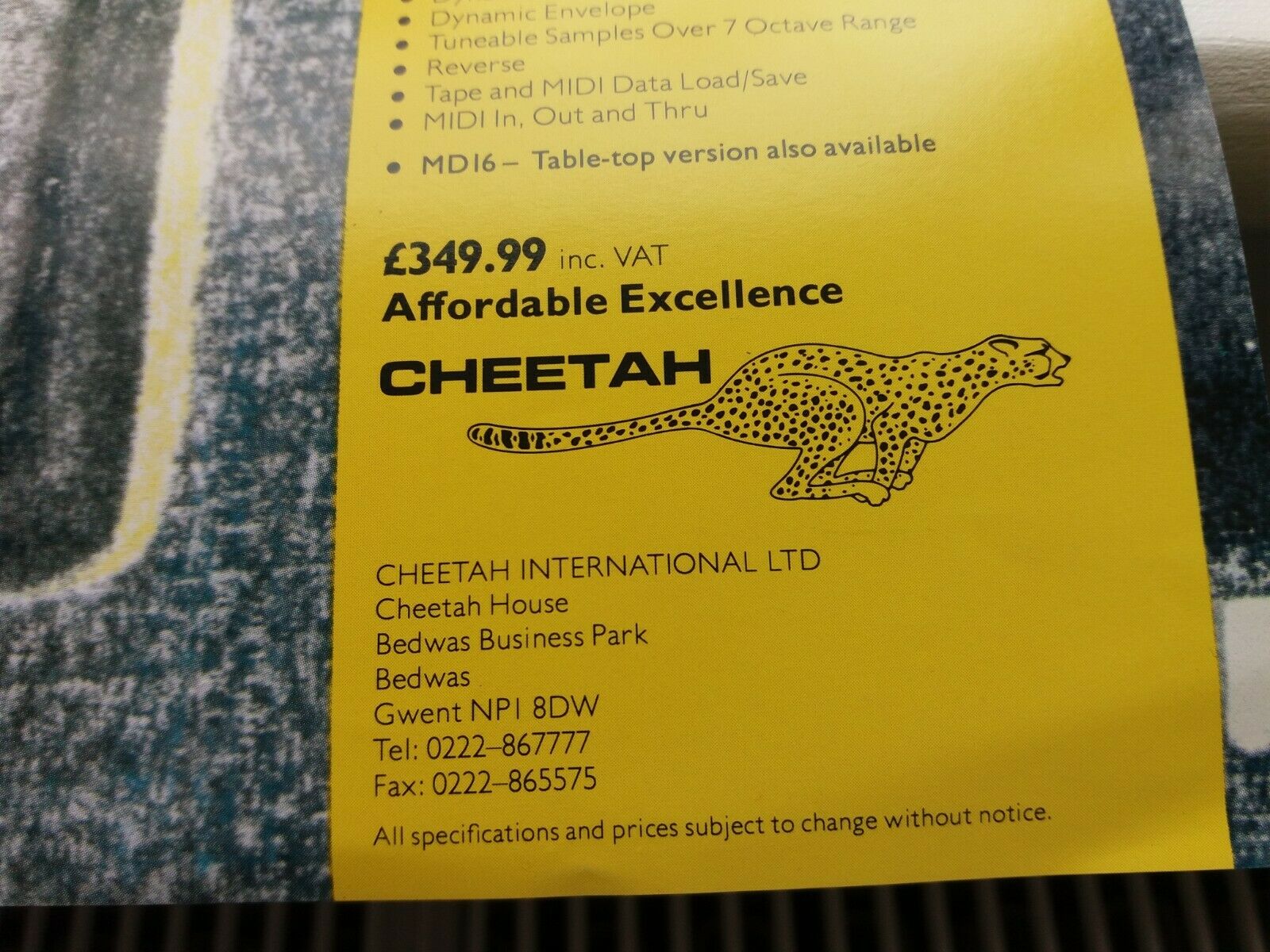 MATRIXSYNTH: CHEETAH MS6, SX16, & MD16R Brochures