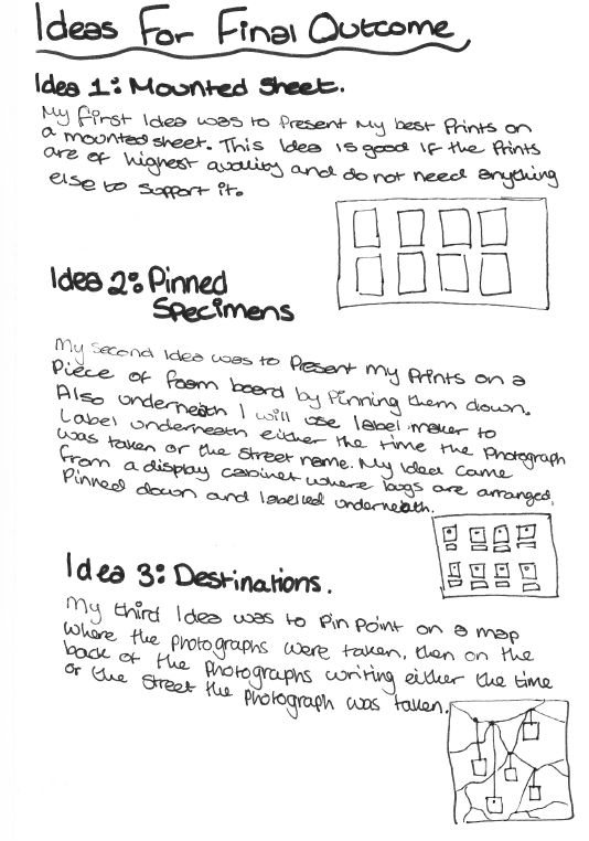 Louise Johnson Photography: Ideas of Final Outcome