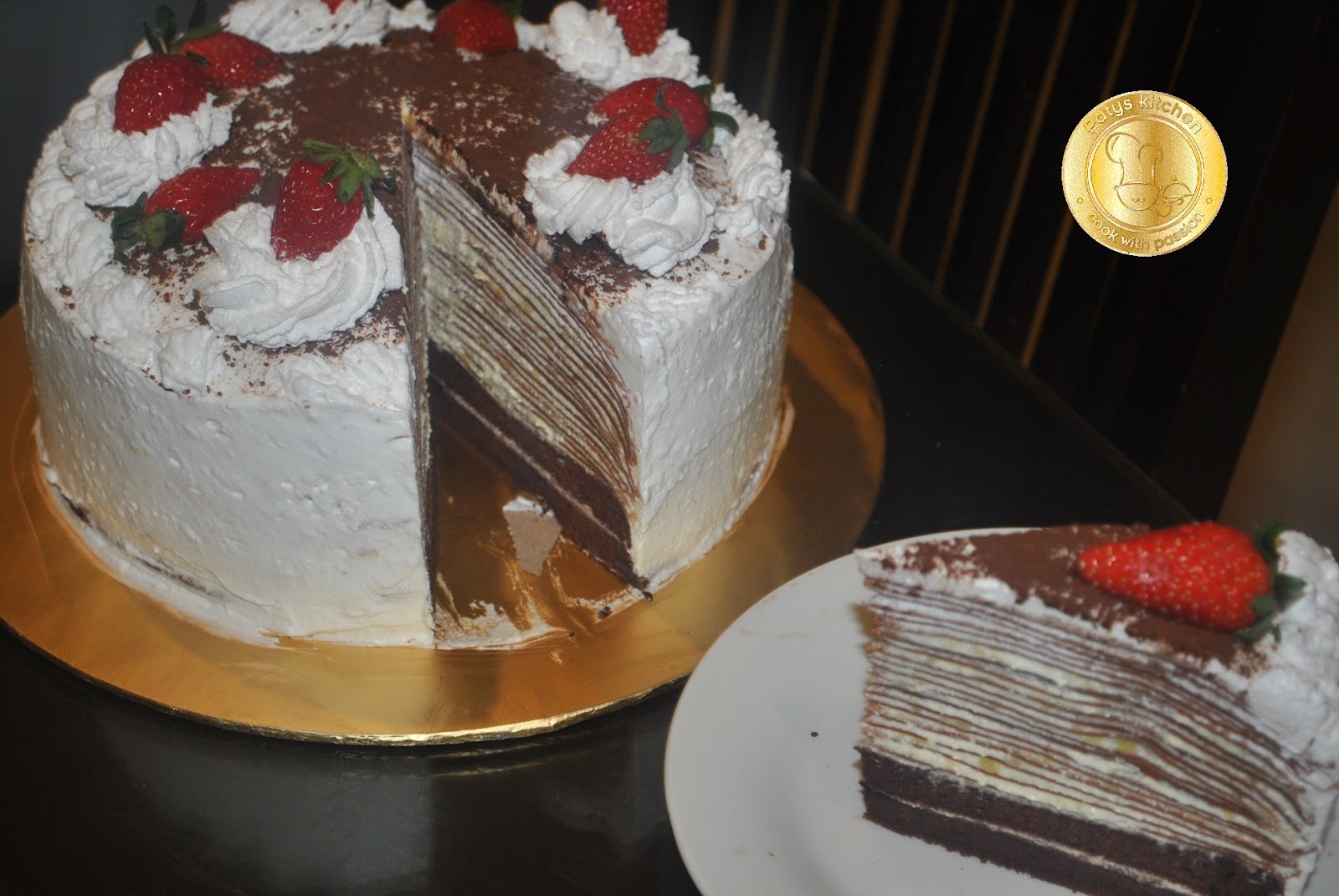 PATYSKITCHEN: VANILLA CHOCOLATE MILLES CREPES CAKE