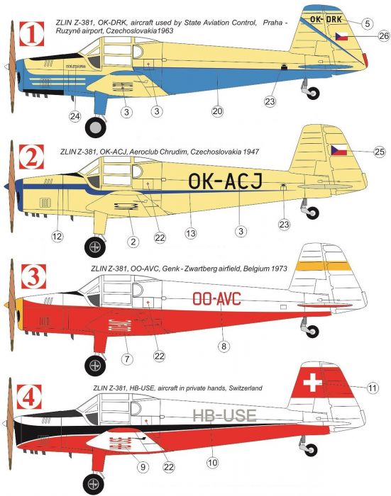 BelgianAviationNews: [Scale modelling] KP Models Zlin Z-381 “Basa” 1/48 OO-AVC