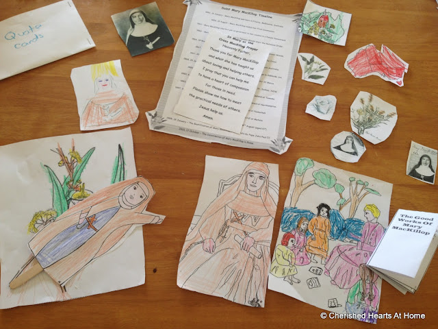 Cherished Hearts At Home: St Mary MacKillop Celebrations in our home 2013