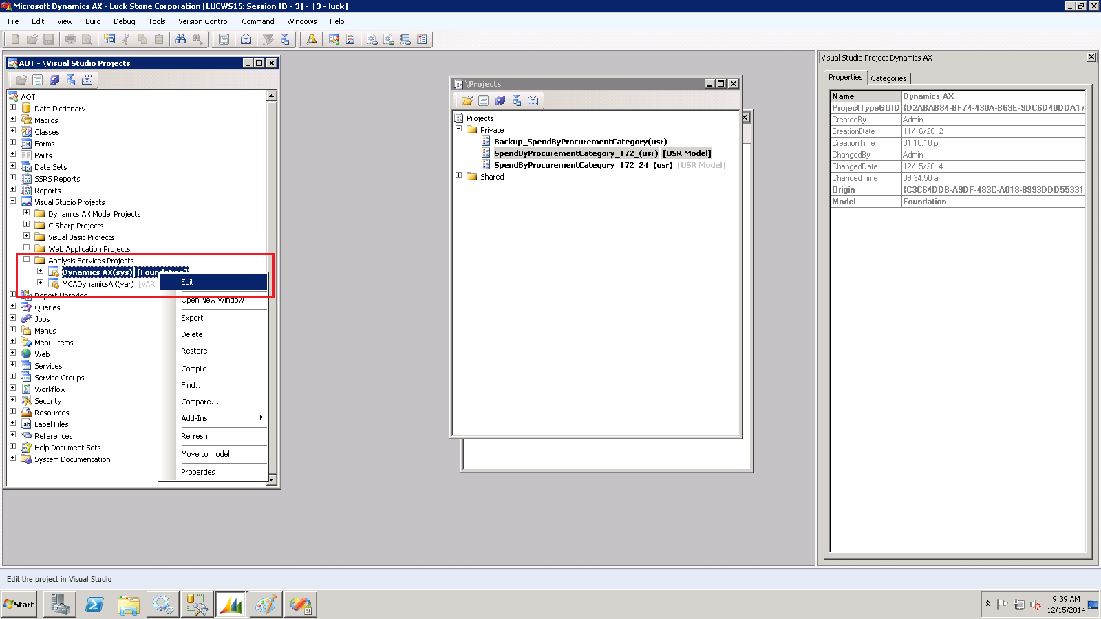 Farhan Ali: Update the Cubes in dynamics AX 2012 using Visual Studio